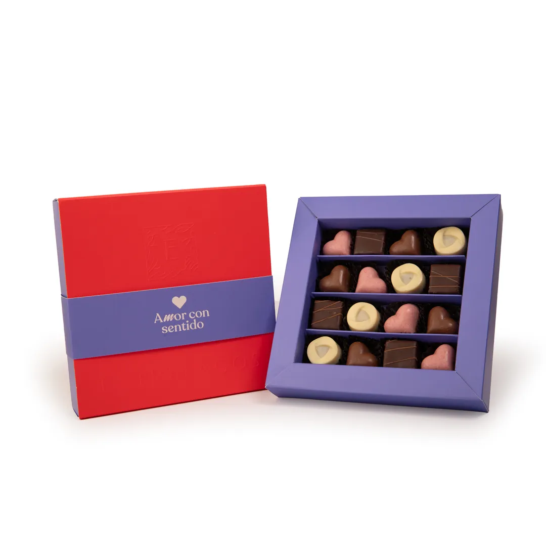 791 - Caja 16 Bombones 165 Gr. - Chocolatería Entrelagos - Chocolates y ...