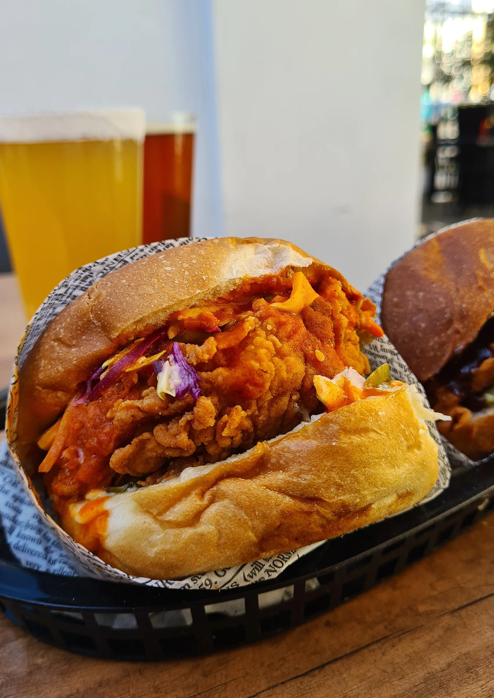 Korean Chicken Burger - Holy Moly - Back To Basics