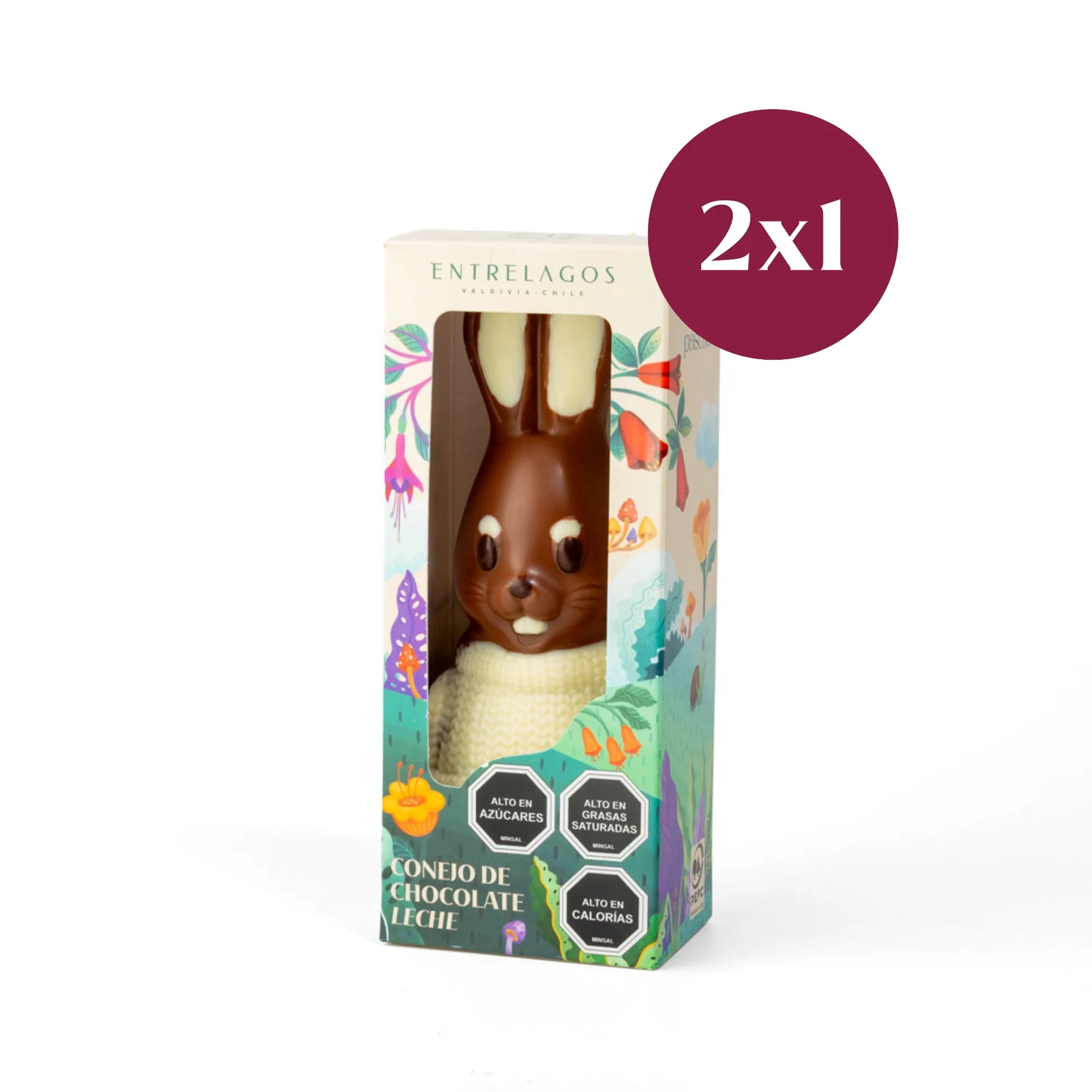 P932 - 2x1 Conejo Patagónico Chocolate Leche 120 gr. - Chocolatería ...