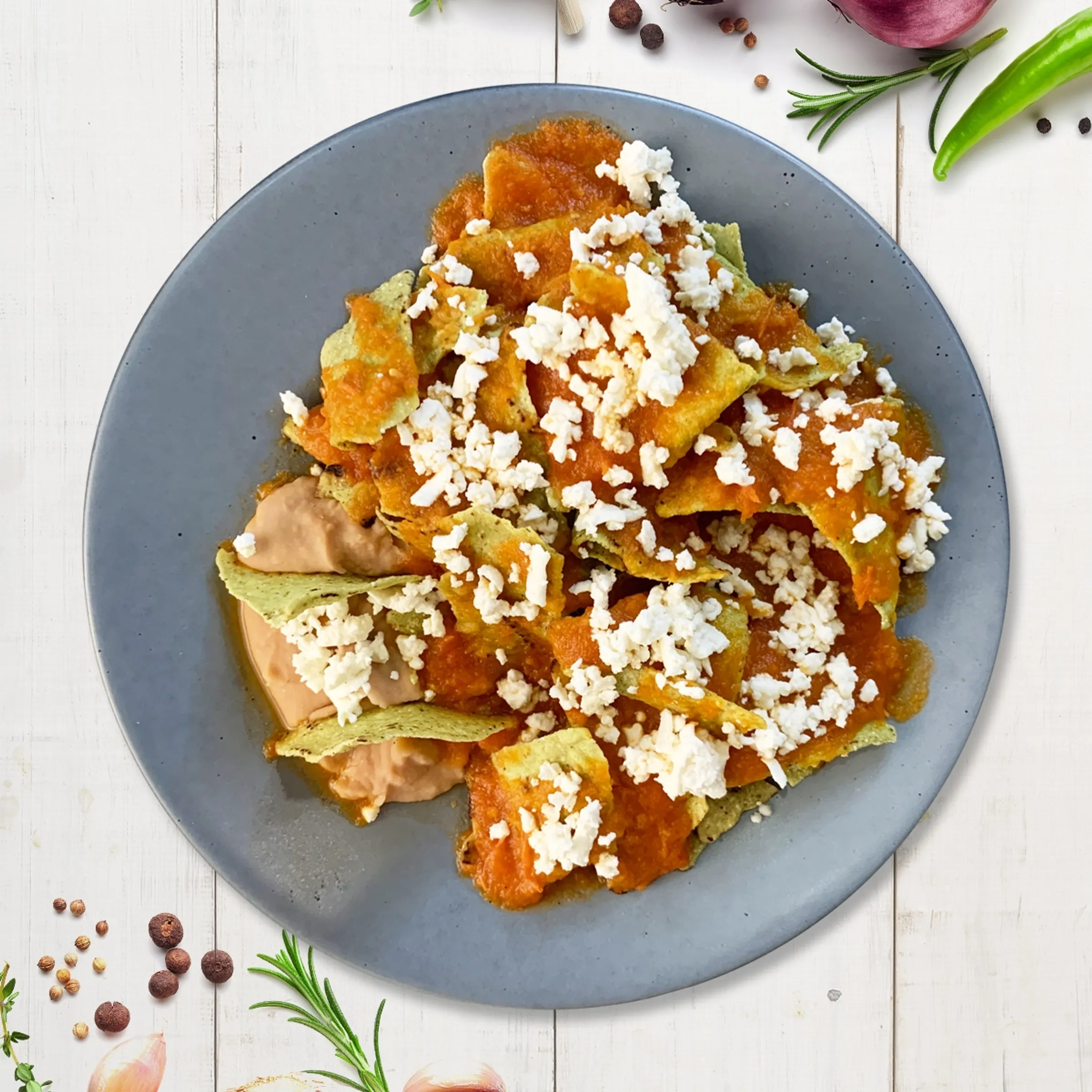 Chilaquiles con totopo de nopal y queso panela (400 gr) - Garabatos ...