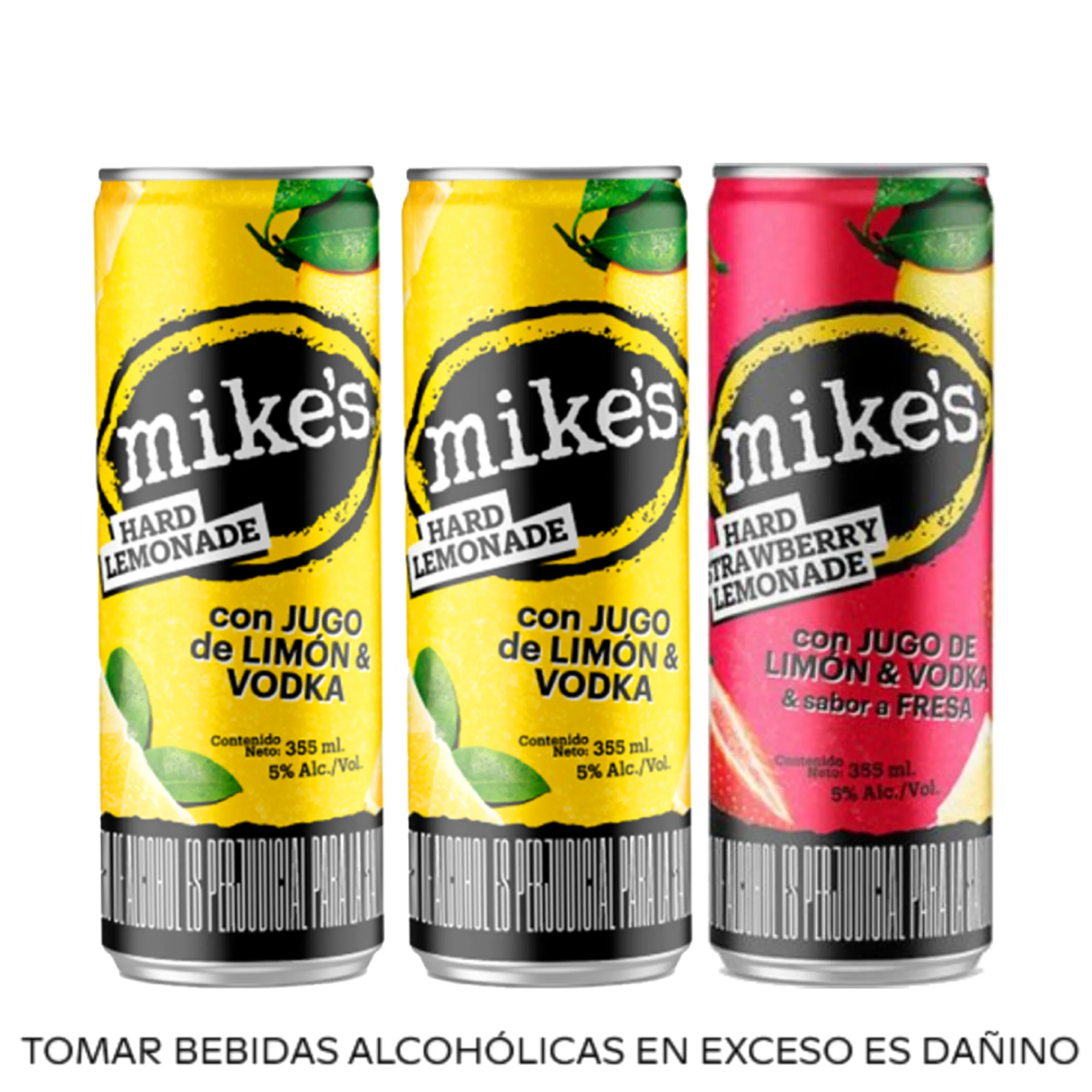 Pack (2 Rtd Mikes Hard Lemonade x 355 Ml + 1 Rtd Mikes Hard Strawbery ...