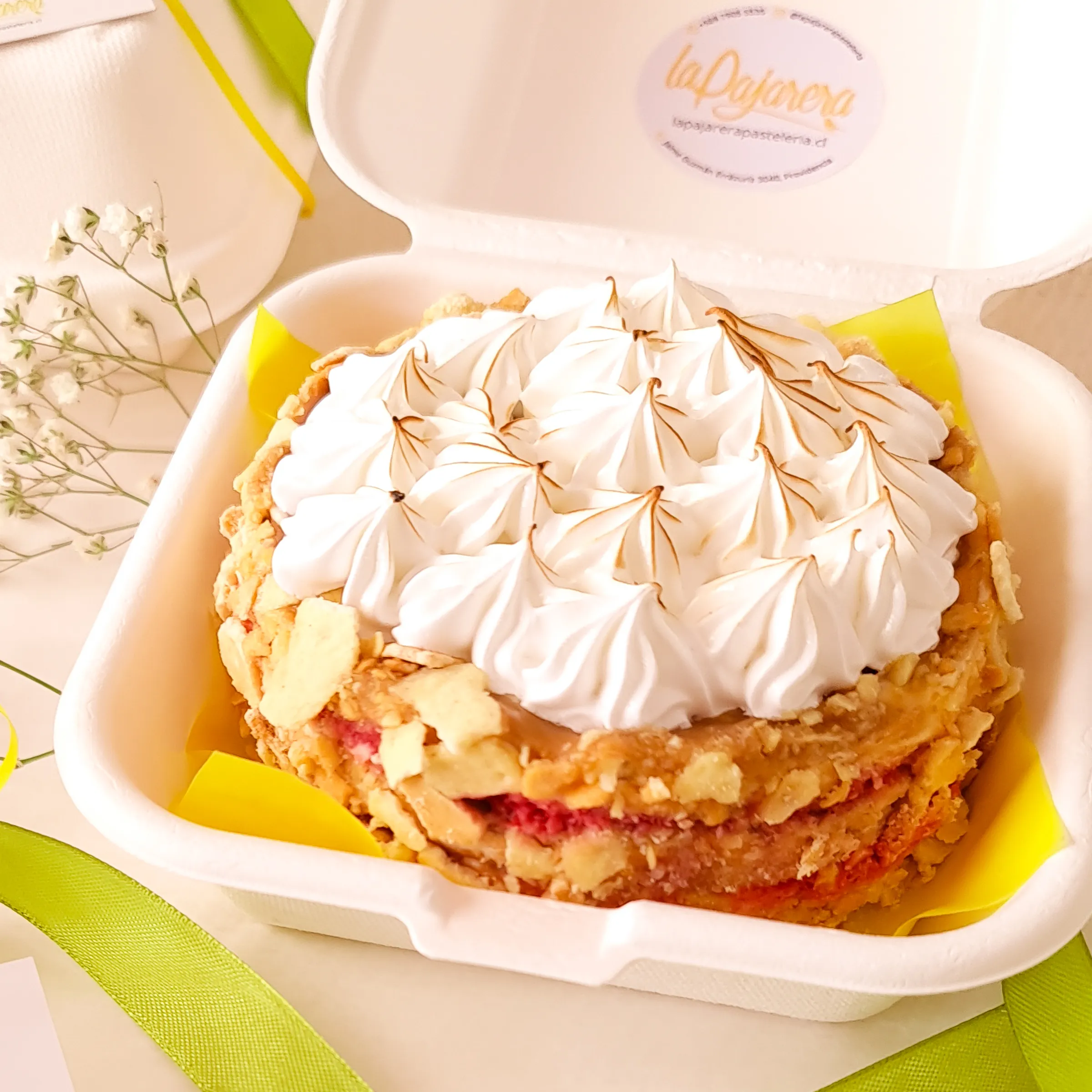 ⭐Mini Hojarasca Manjar-Frambuesa - La Pajarera Pastelería