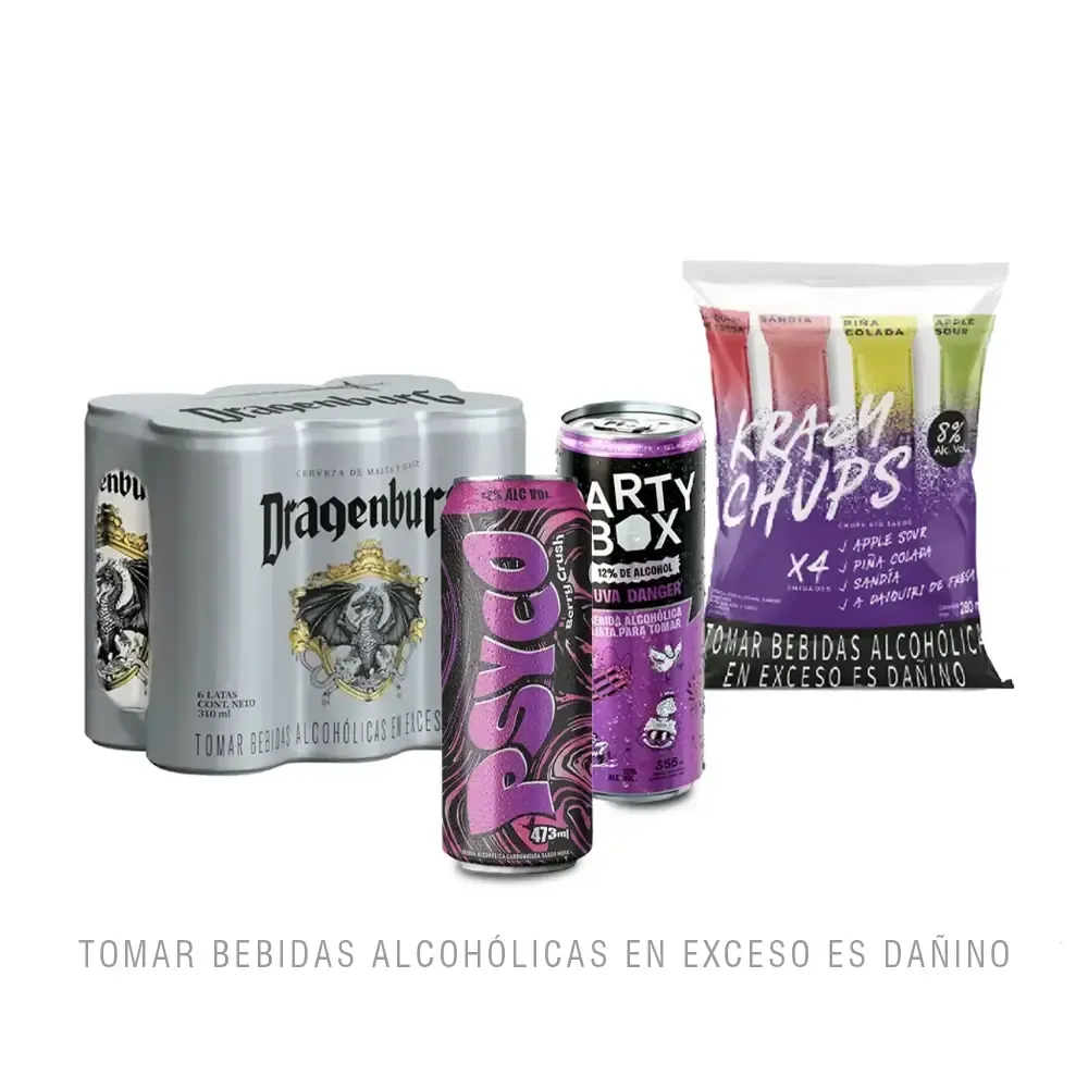 Pack (1 Cerveza De Malta Y Maiz Dragenburg Sixpack 310 Ml + 1 Rtd Party ...