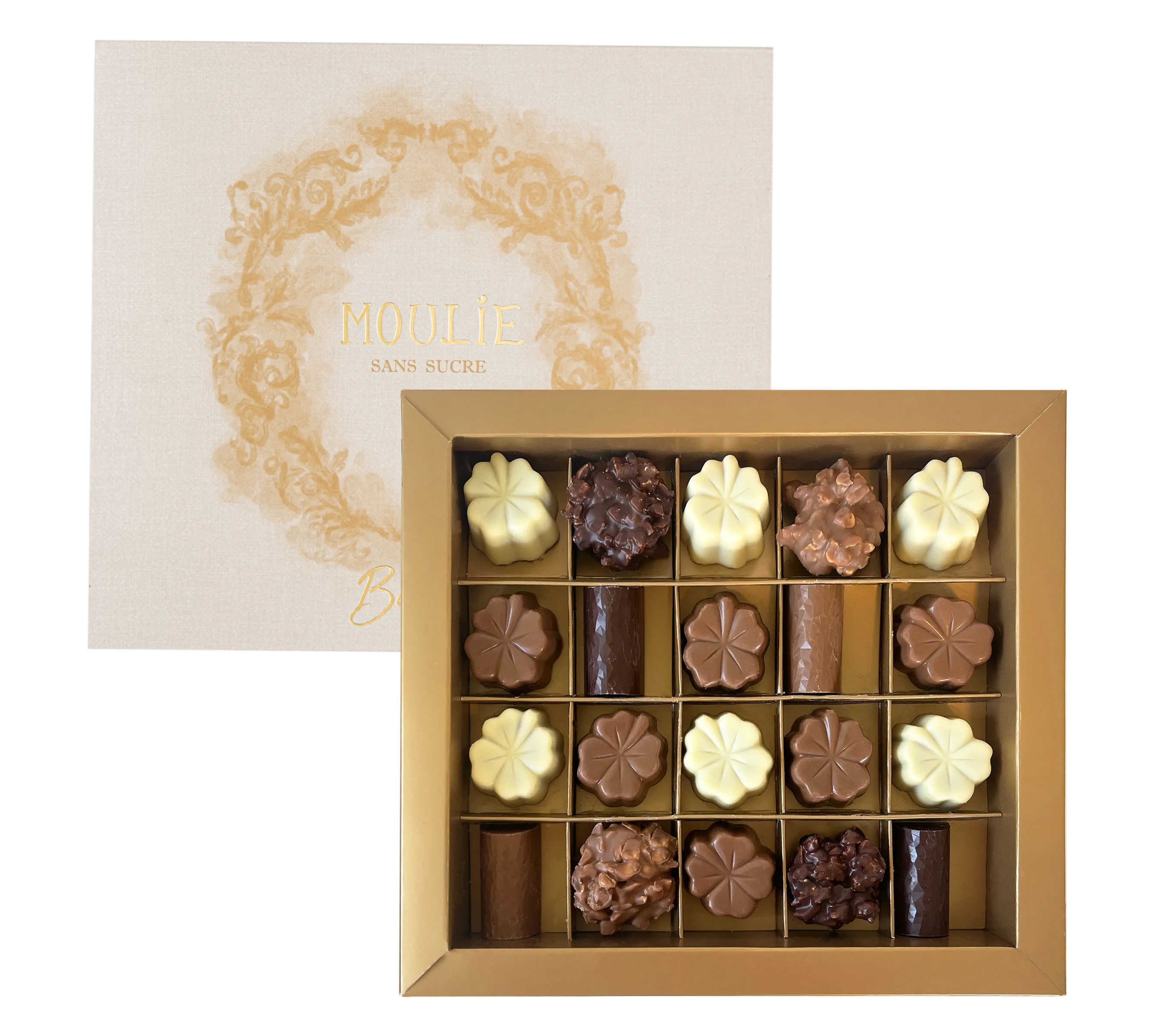 353 - Caja Bombones Sin Azúcar 200 g - Moulie Chocolaterie ...