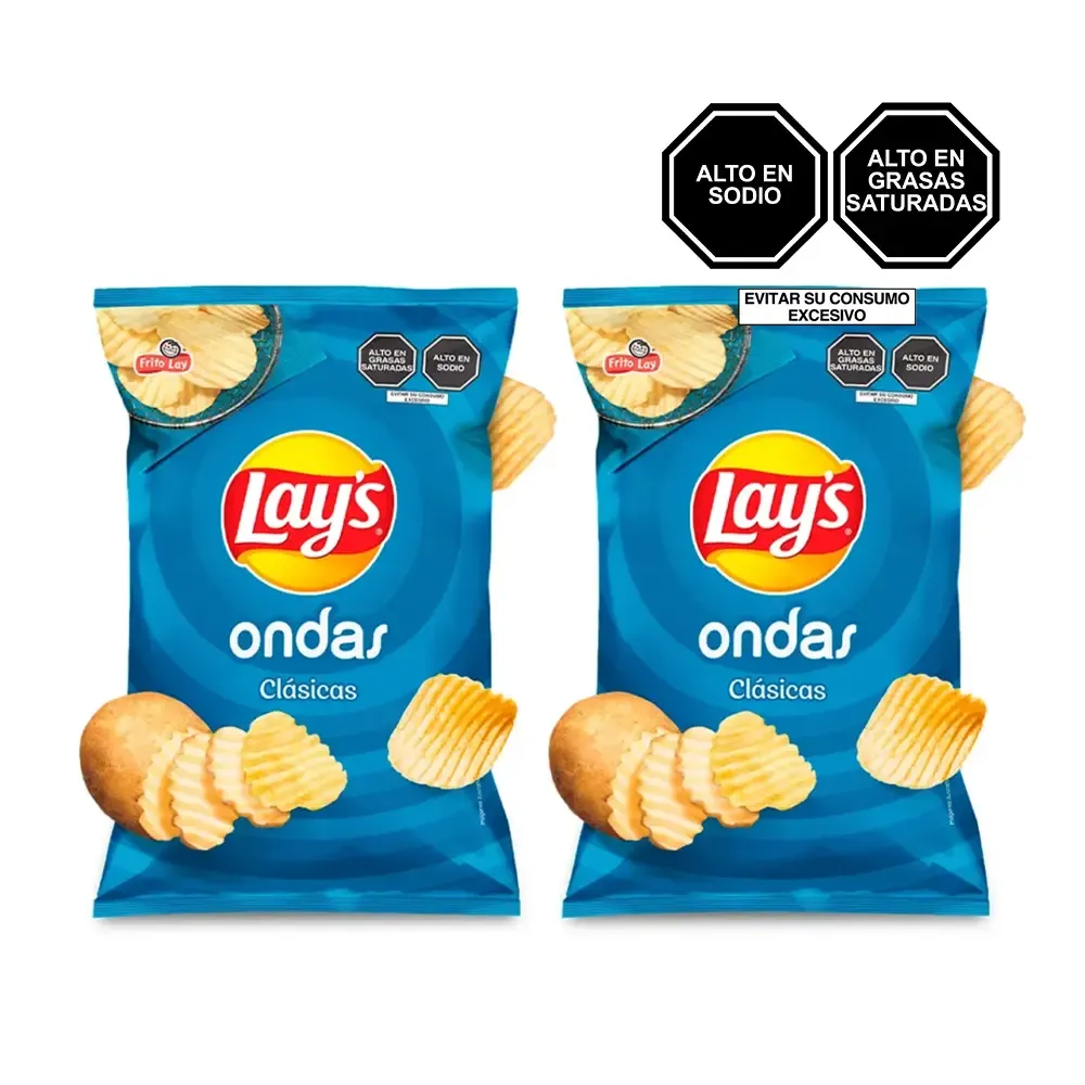 Pack (2 Papas Lays Ondas Saladas x 140 Gr) - Tambo | Cada vez más cerca