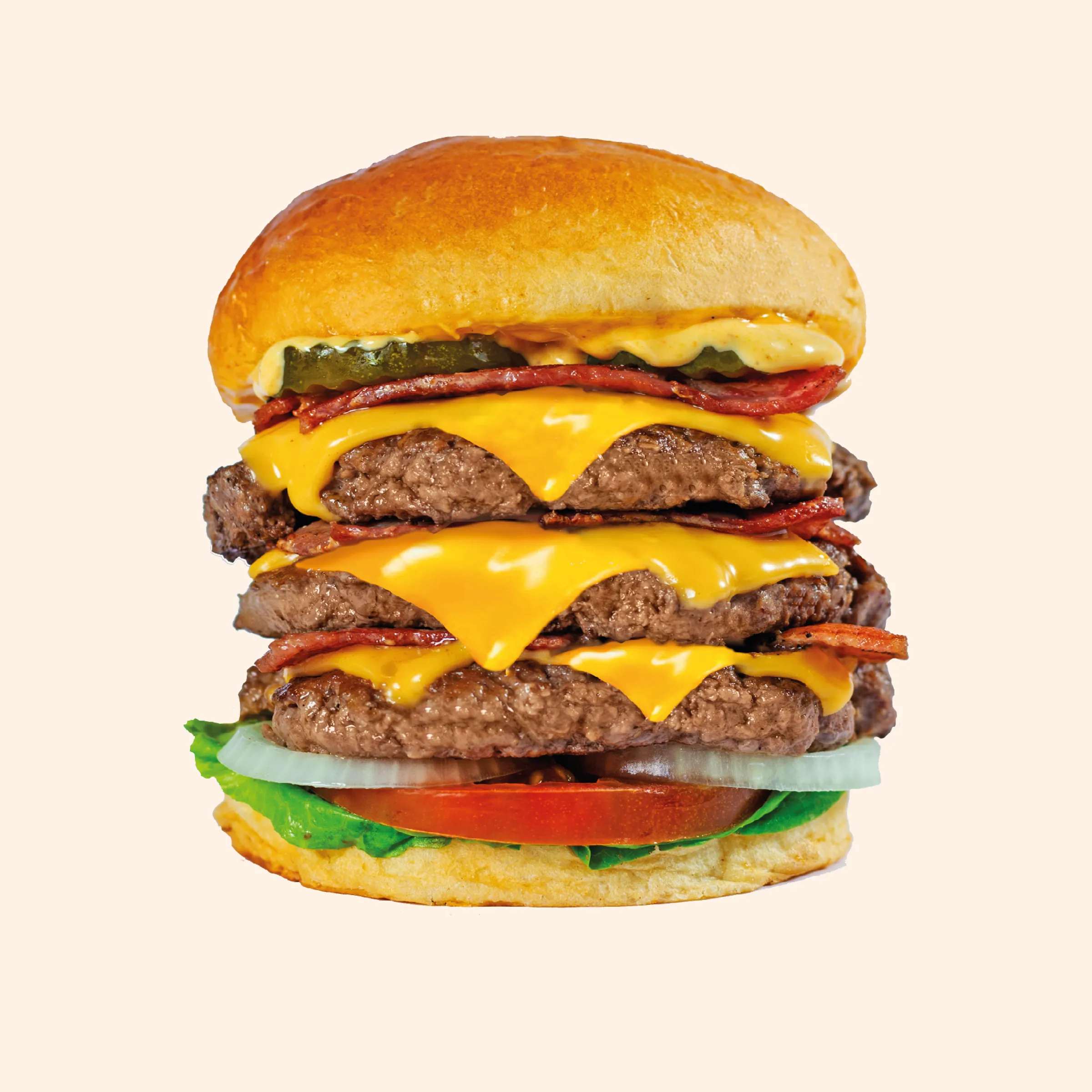 Triple cheese burger - Chum Burgers | Pide tu domicilio