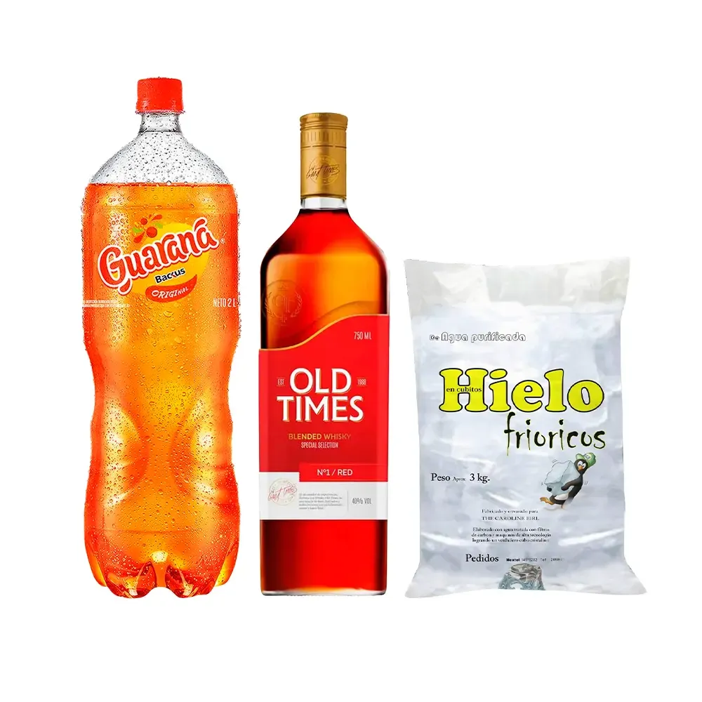 Pack 1 Whisky Old Times Red Label 750Ml + 1 Guaraná Vitaminizada 2Lt ...