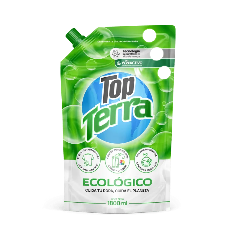 DETERGENTE LIQUIDO TOP TERRA ECOLOGICO 1800ML EXTRACONTENIDO ...
