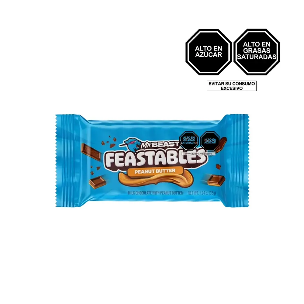 Chocolate Mr Beast Feastables Peanut Butter Crunch X 35 Gr - Tambo ...