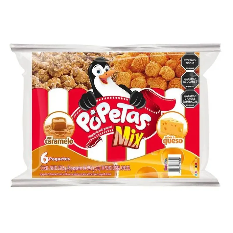 6 CRISPETAS POPETAS MIX CARAMELO QUESO X 39.6 GRS - Supermercados La 80 ...