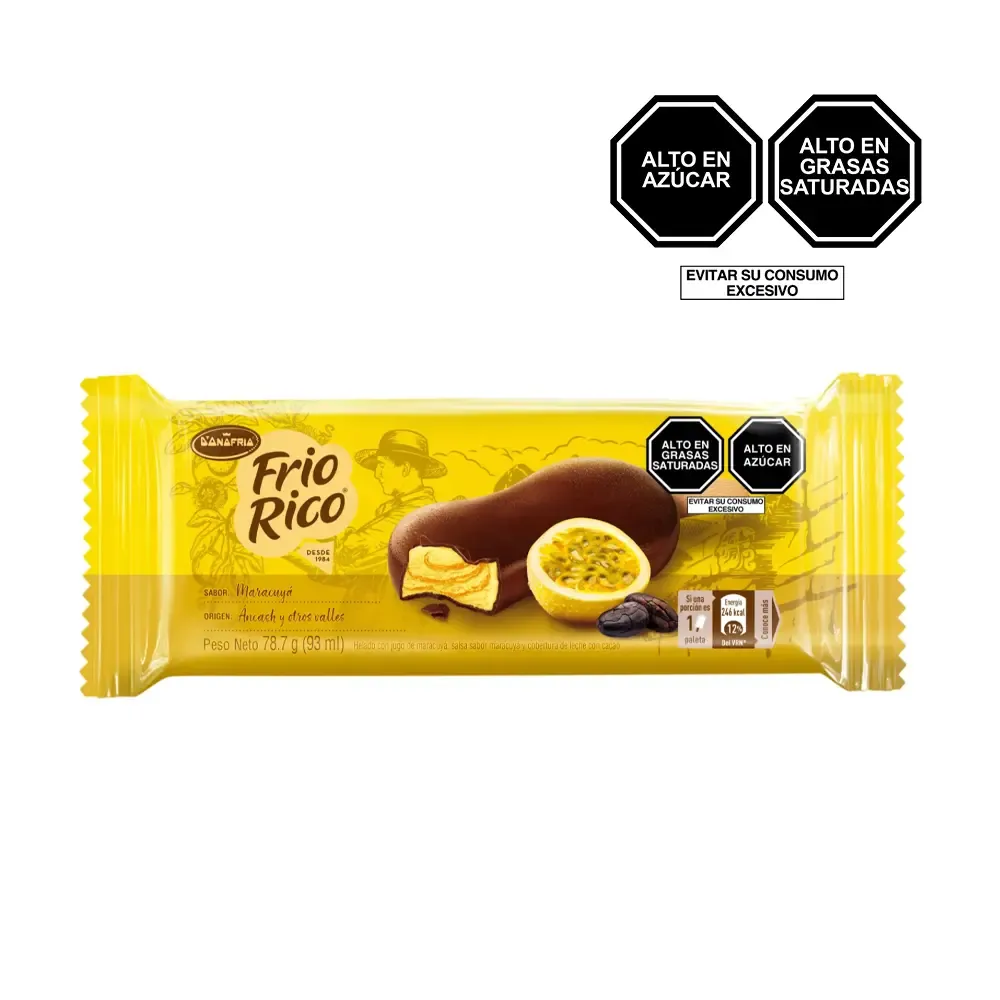 Helado Frio Rico Maracuya Paleta 93 ml - Tambo | Cada vez más cerca