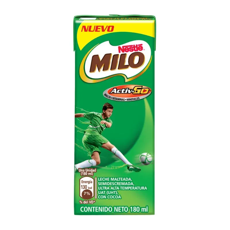 LECHE MALTEADA MILO ACTIV GO 180ML TETRAPACK - Supermercados La 80 ...