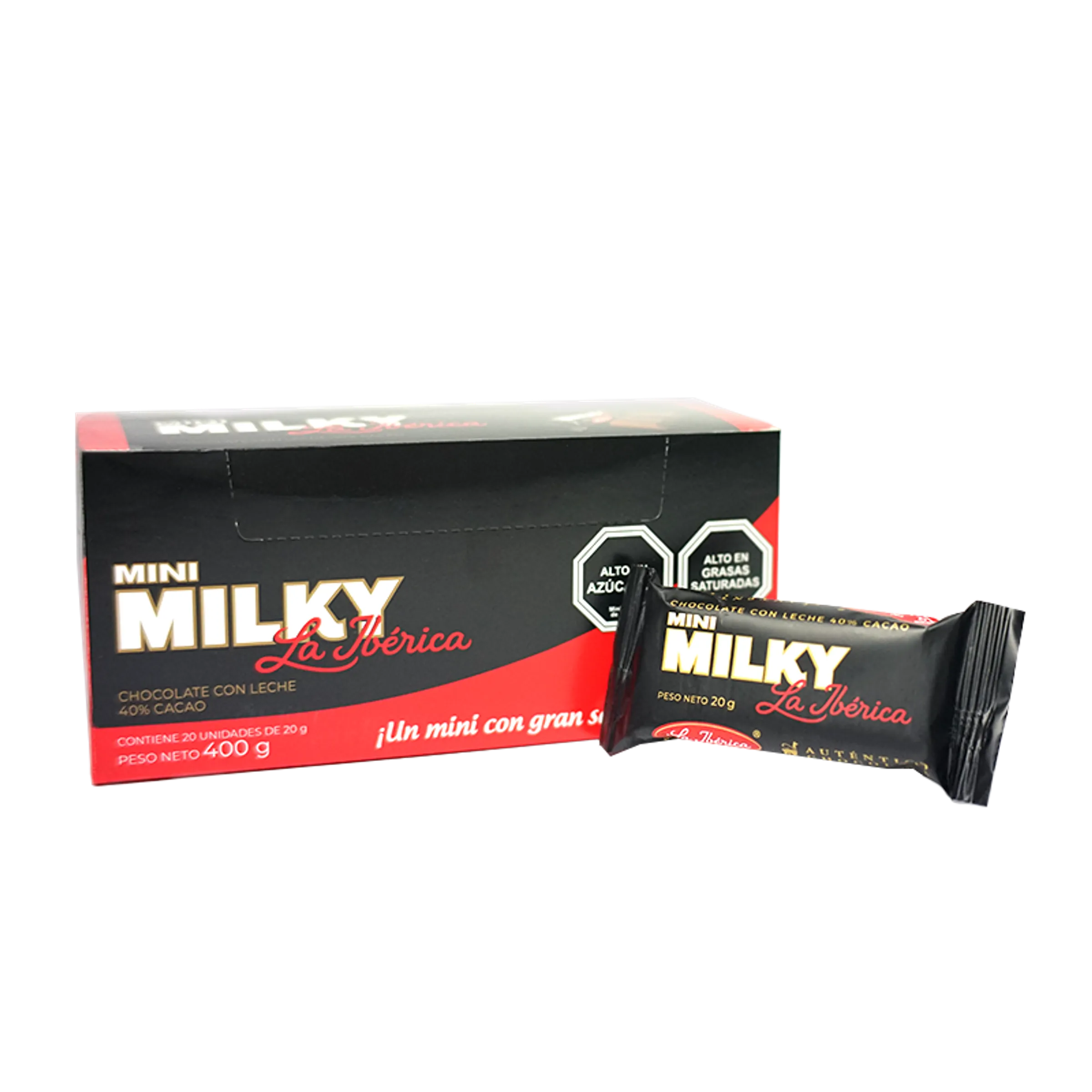 Barra mini milky La Ibérica x 20 g x 20 pzas - La Ibérica - Tienda Online