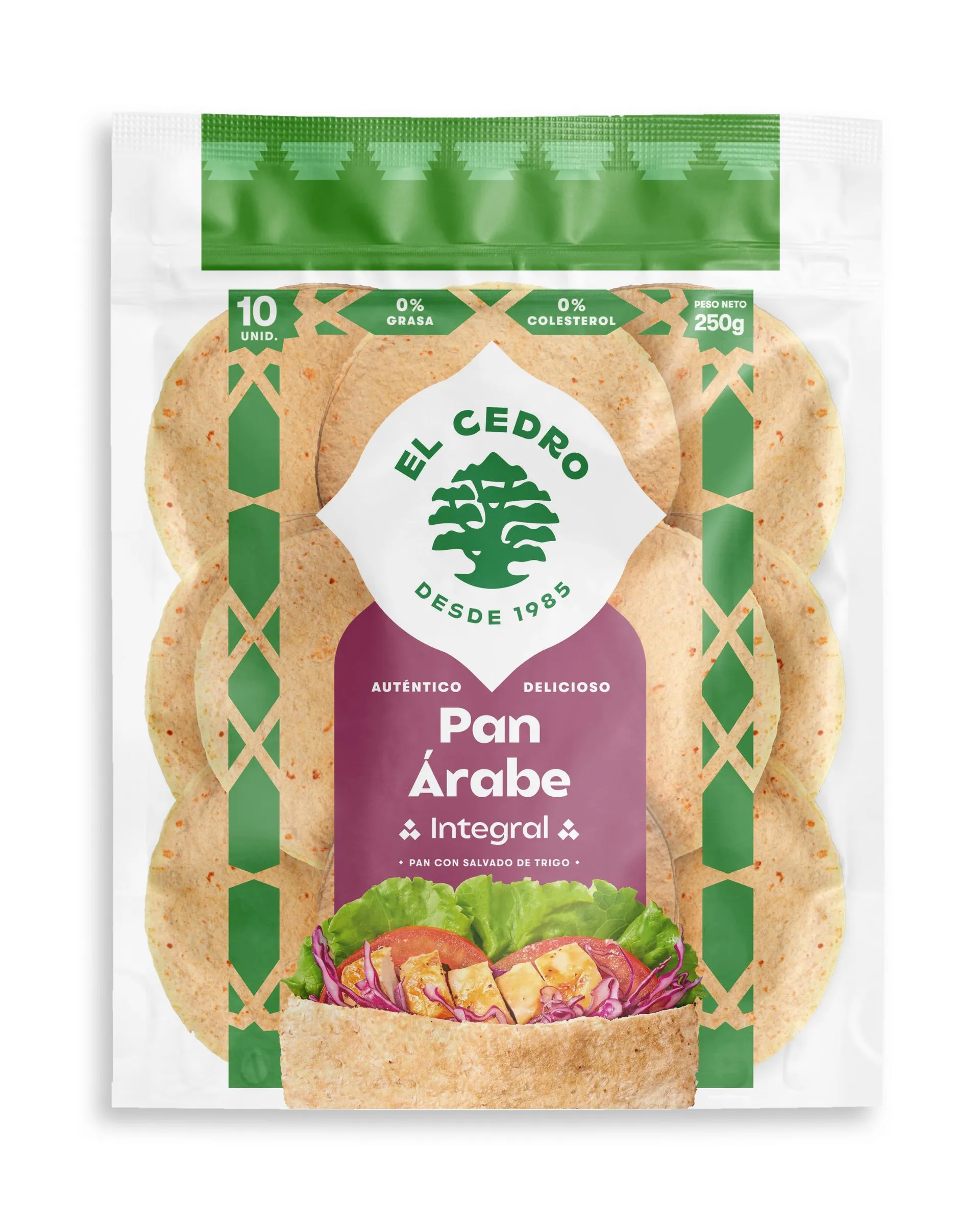 Pan Árabe Con Salvado De Trigo x10 Unid. - El Cedro | Pide online