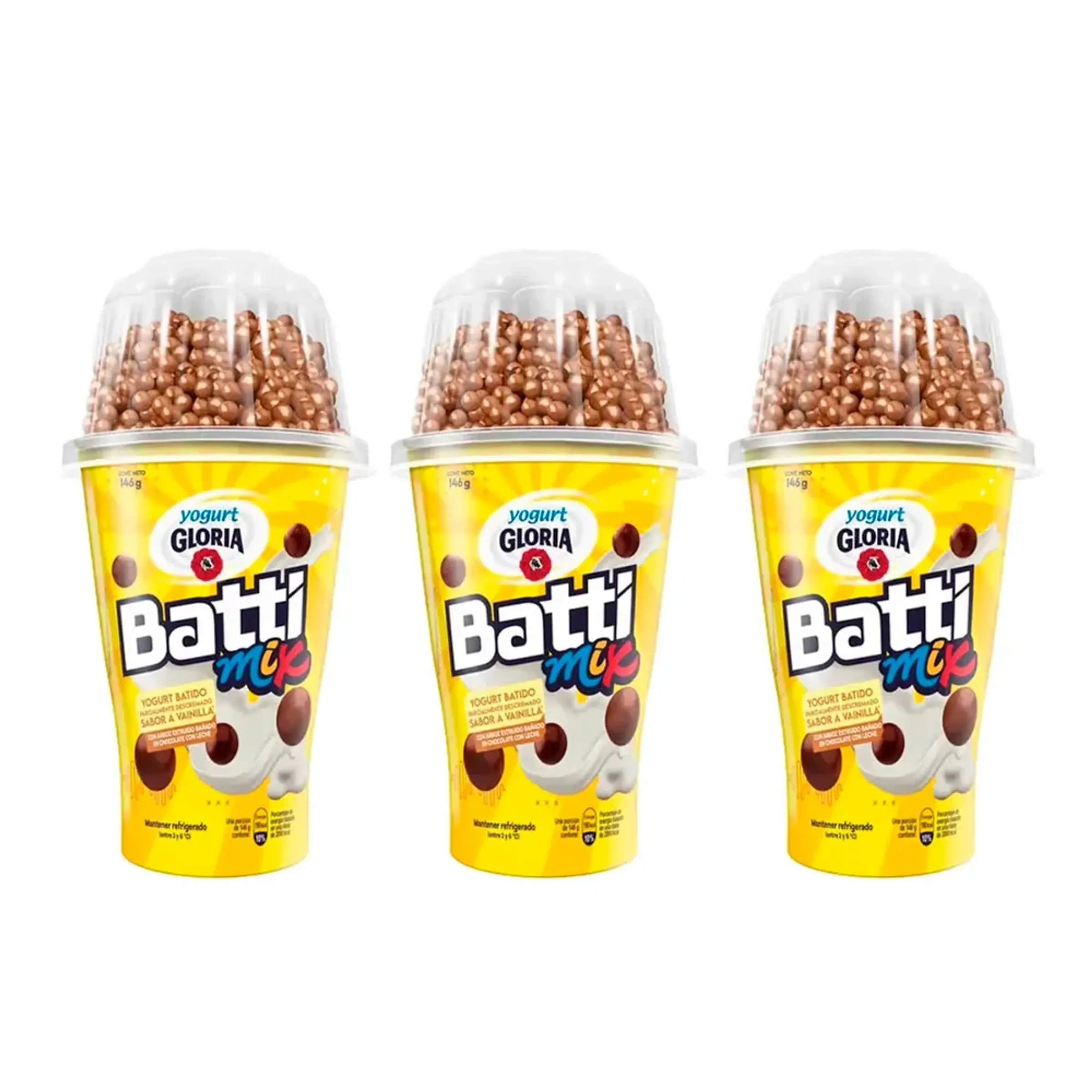 Pack (3 Yogurt Battimix Gloria Vainilla Chocolate 146 Gr) - Tambo ...