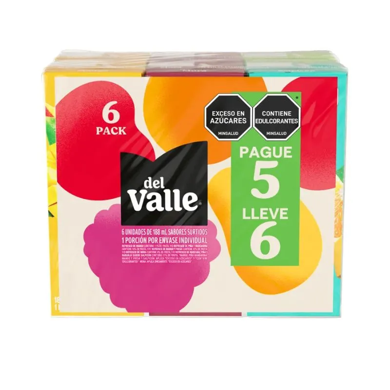 Sixpack refresco del valle surtido x 188 ml - Supermercados La 80 | Compra online