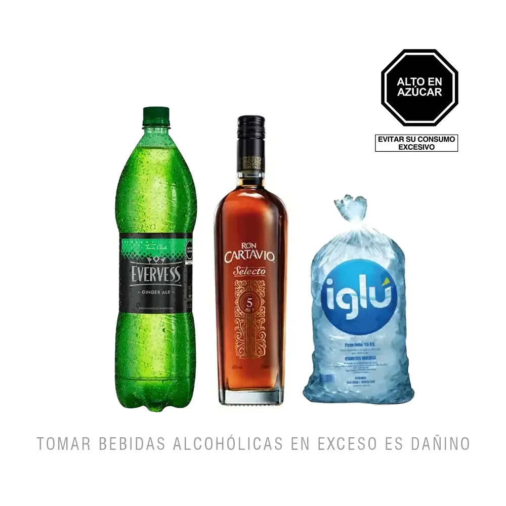 Pack (1 Ron Cartavio Selecto X 750 Ml + 1 Bebida Carbonatada Evervess X ...